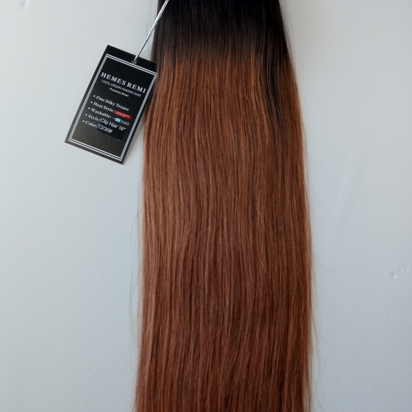 Hair | 16 Two Tone T23 Clipon Human Hair Extensions Easy To Style ...